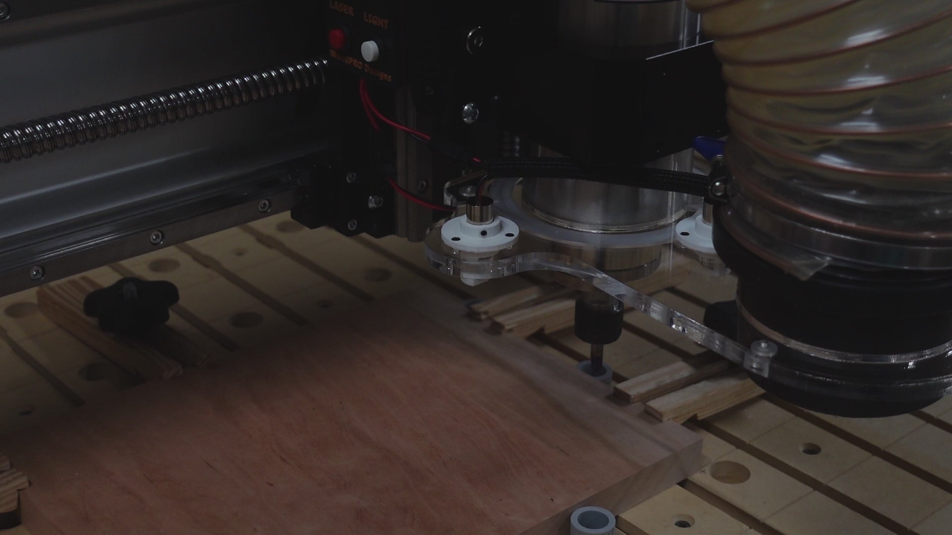 ClearBoot CNC Dust Boot | Transparent Housing with Lighting and Laser ...